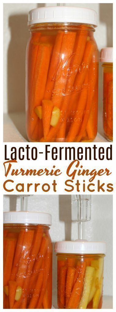 Lacto-Fermented Turmeric Ginger Carrot Sticks