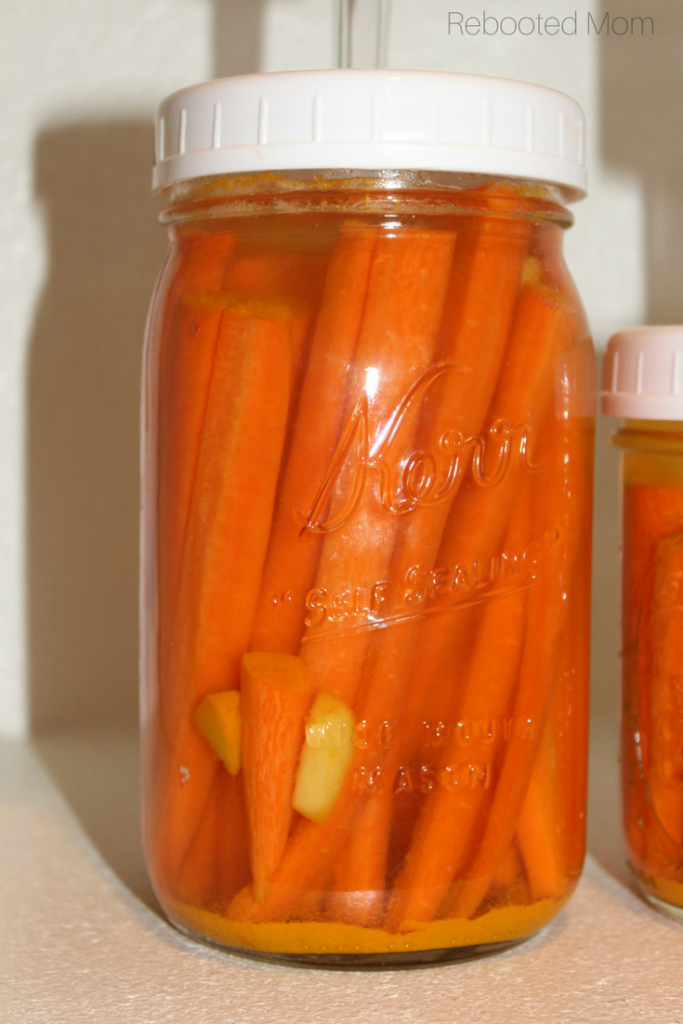 Lacto-Fermented Turmeric Ginger Carrot Sticks