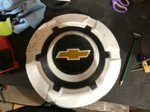 Upcycled Hubcap Clock