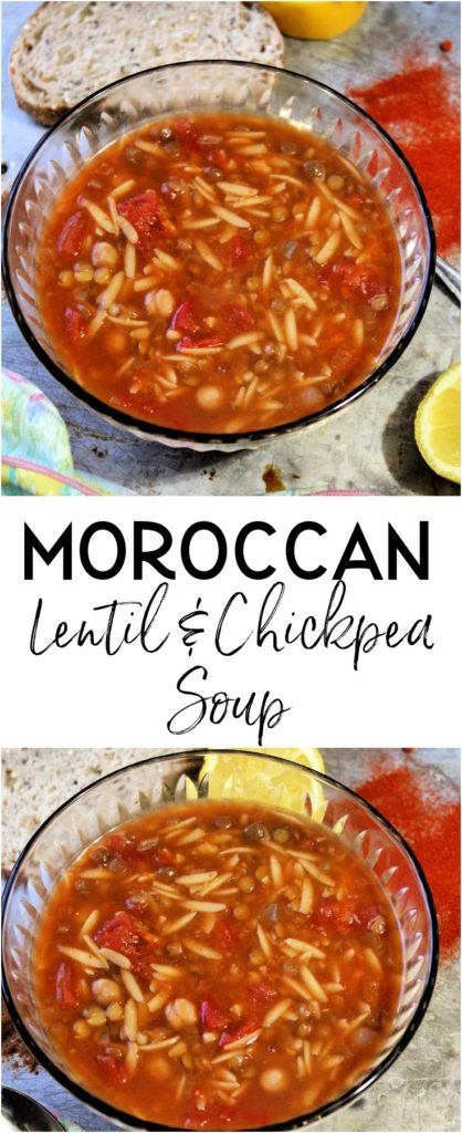 Harira (Moroccan Lentil and Chickpea Soup)