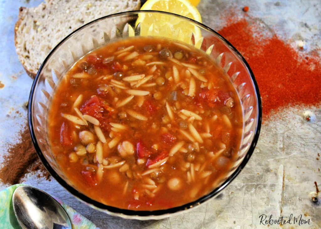 Harira (Moroccan Lentil and Chickpea Soup)
