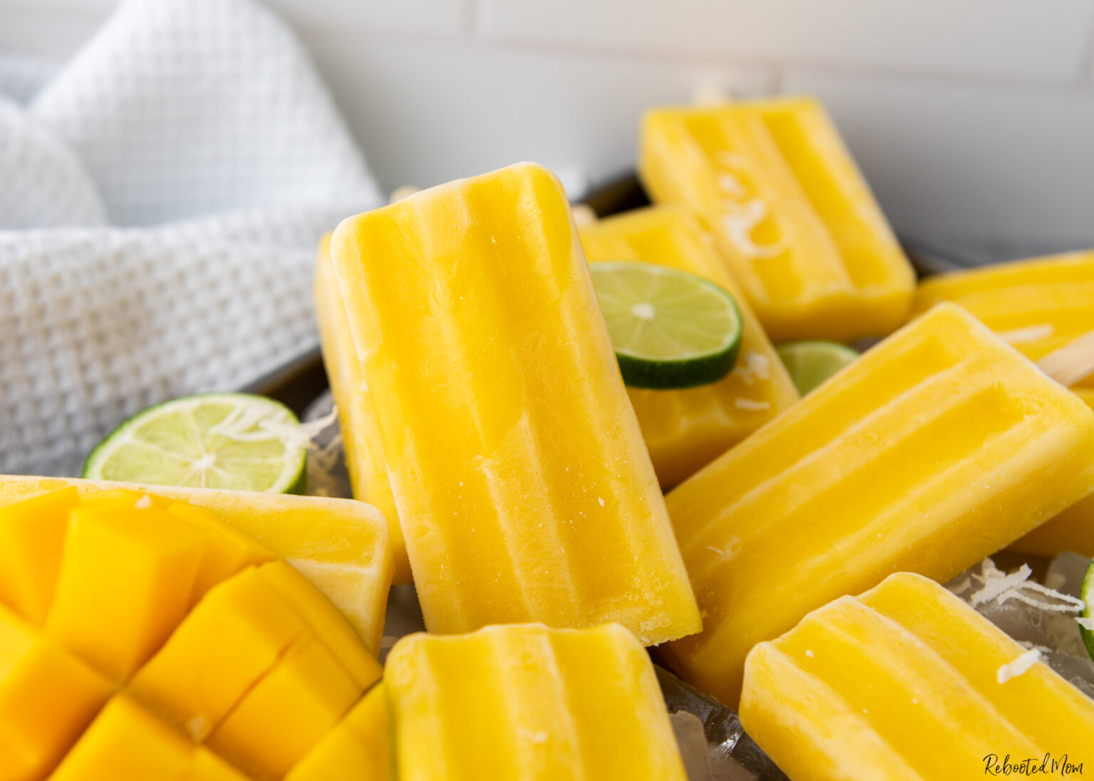 Mango Coconut Lime Popsicles