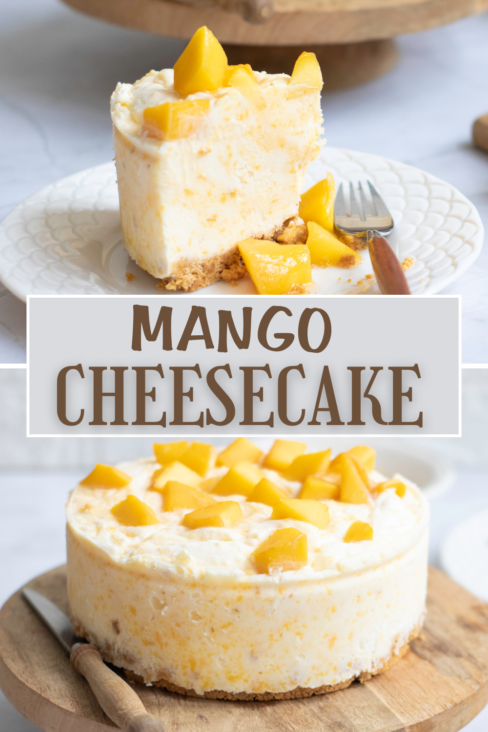 No-Bake Mango Cheesecake
